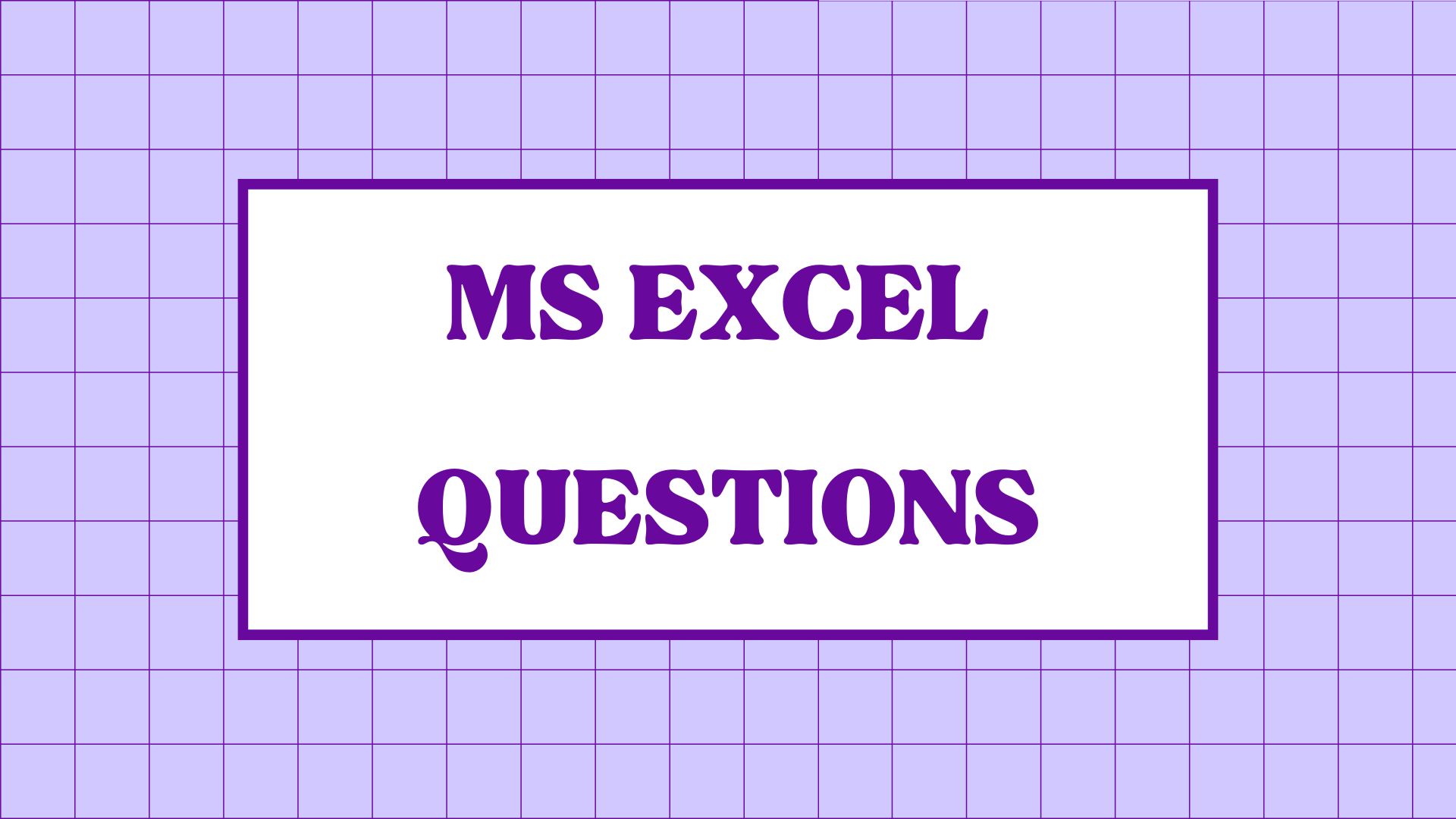 MS-Excel frequently asked questions 2024 Govtfever